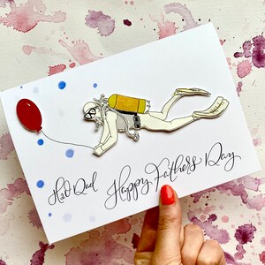 Scuba Diver Birthday Card | Open Water Diver | Personalised Message ...