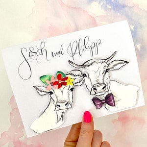 Personalised Cow Wedding Card | Cow Wedding Card | Personalised Farmer ...