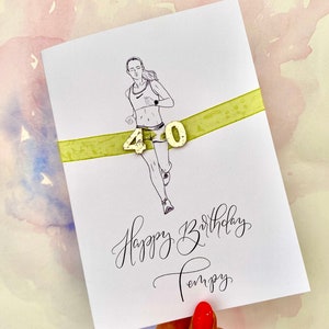 Running Themed Birthday Card With Age | Jogger/runner| Athlete Birthday ...
