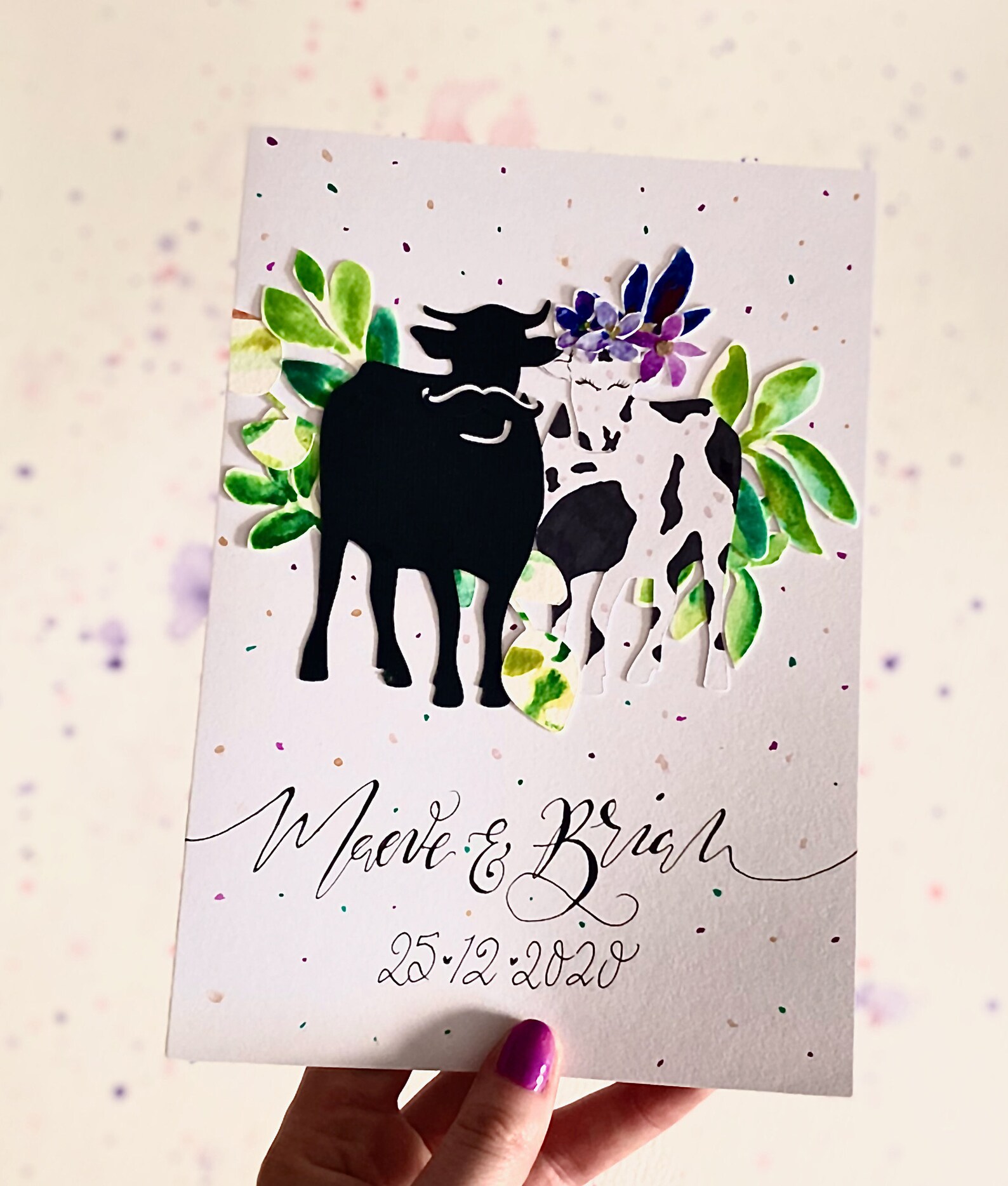 Personalised Farm Cow Wedding With Date - Etsy