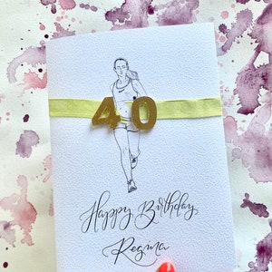 Running Themed Birthday Card With Age | Jogger/runner| Athlete Birthday ...