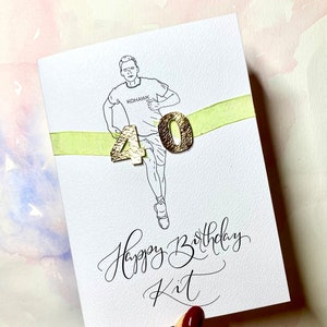 Running Themed Birthday Card With Age | Jogger/runner| Athlete Birthday ...