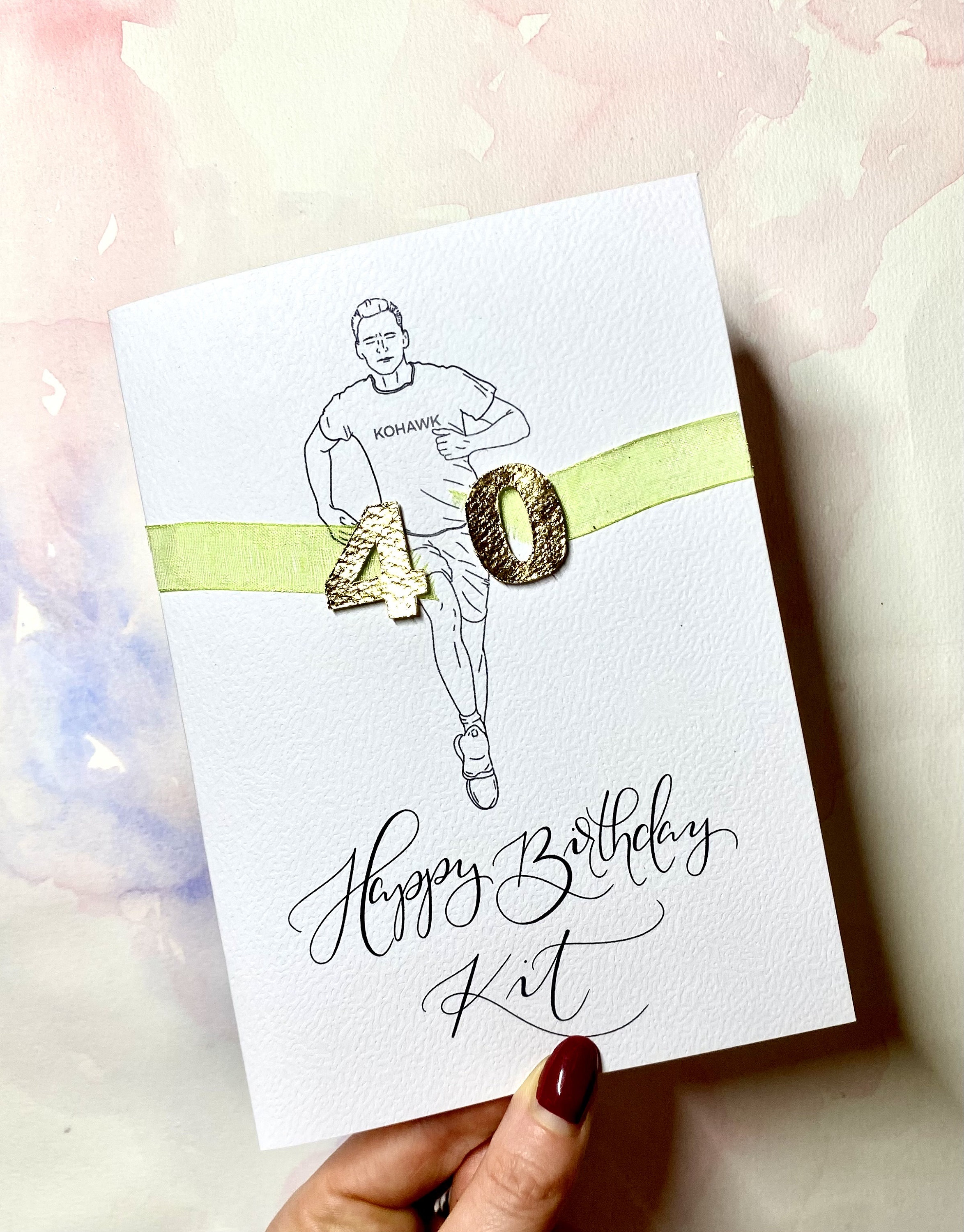 Running Themed Birthday Card With Age | Jogger/runner| Athlete Birthday ...