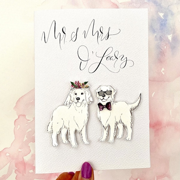 Dog Wedding Card - Etsy