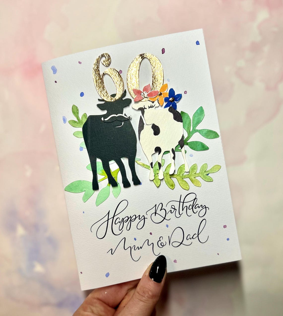Personalized Cow Wedding Card | Farm Animal Engagement Card - Etsy