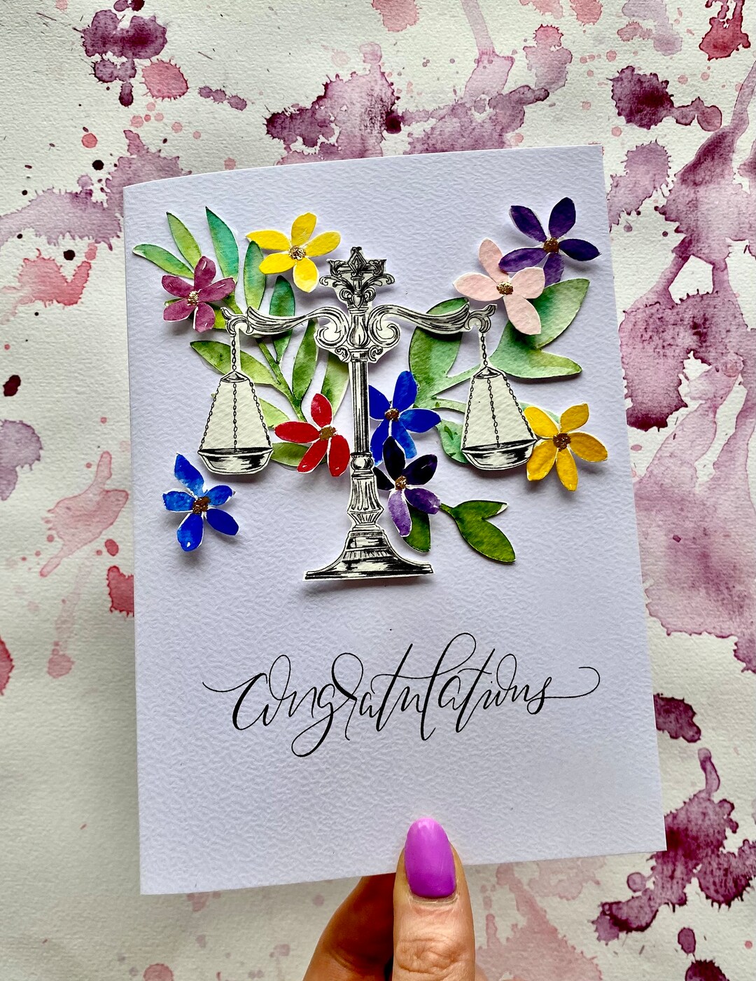 Congratulations Scales of Justice Card Graduate Judge Card - Etsy