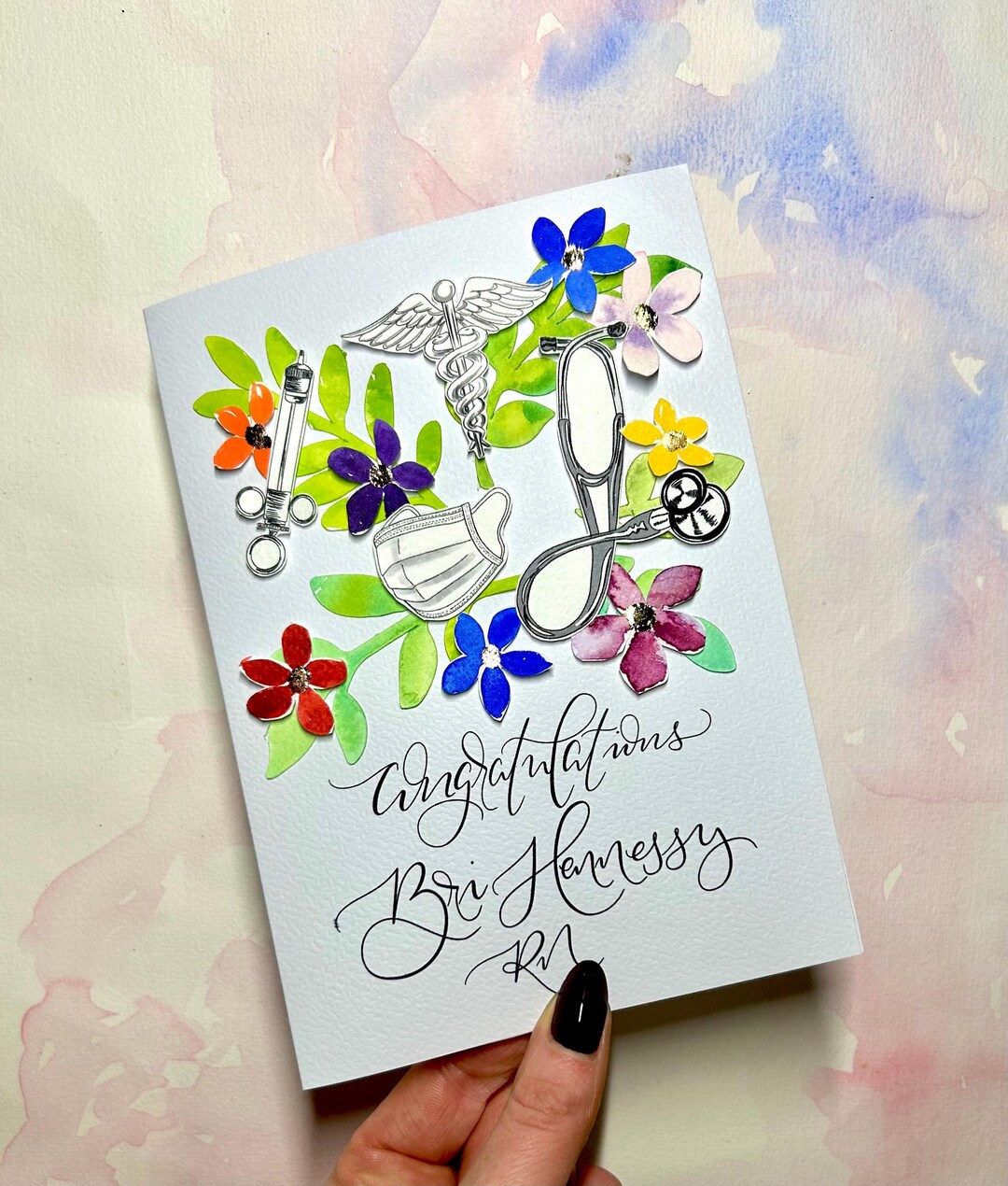 Personalised Doctor Graduation Card | Nurse RN Phd Congrats Card ...