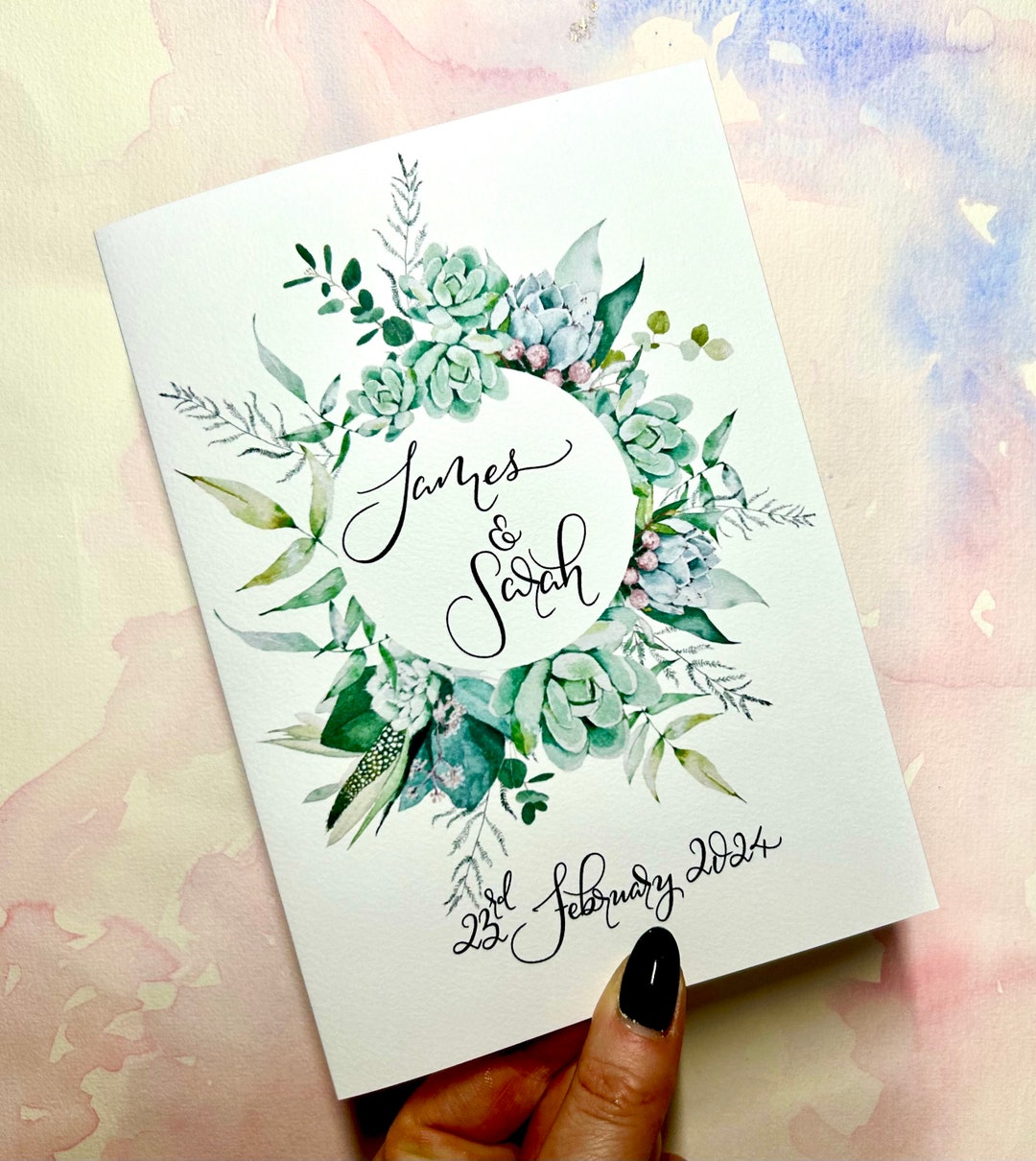 Personalised Card With Couple Names| Personalised Calligraphy, Custom ...