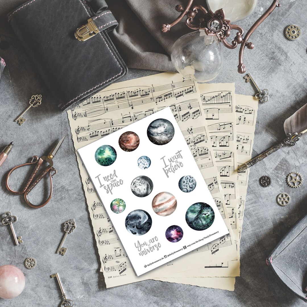 Sticker Sheet for Bullet Journal and Travelers Notebook - Watercolor ...