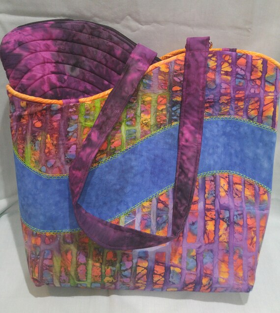 Tidal Wave-style tote bag | Etsy