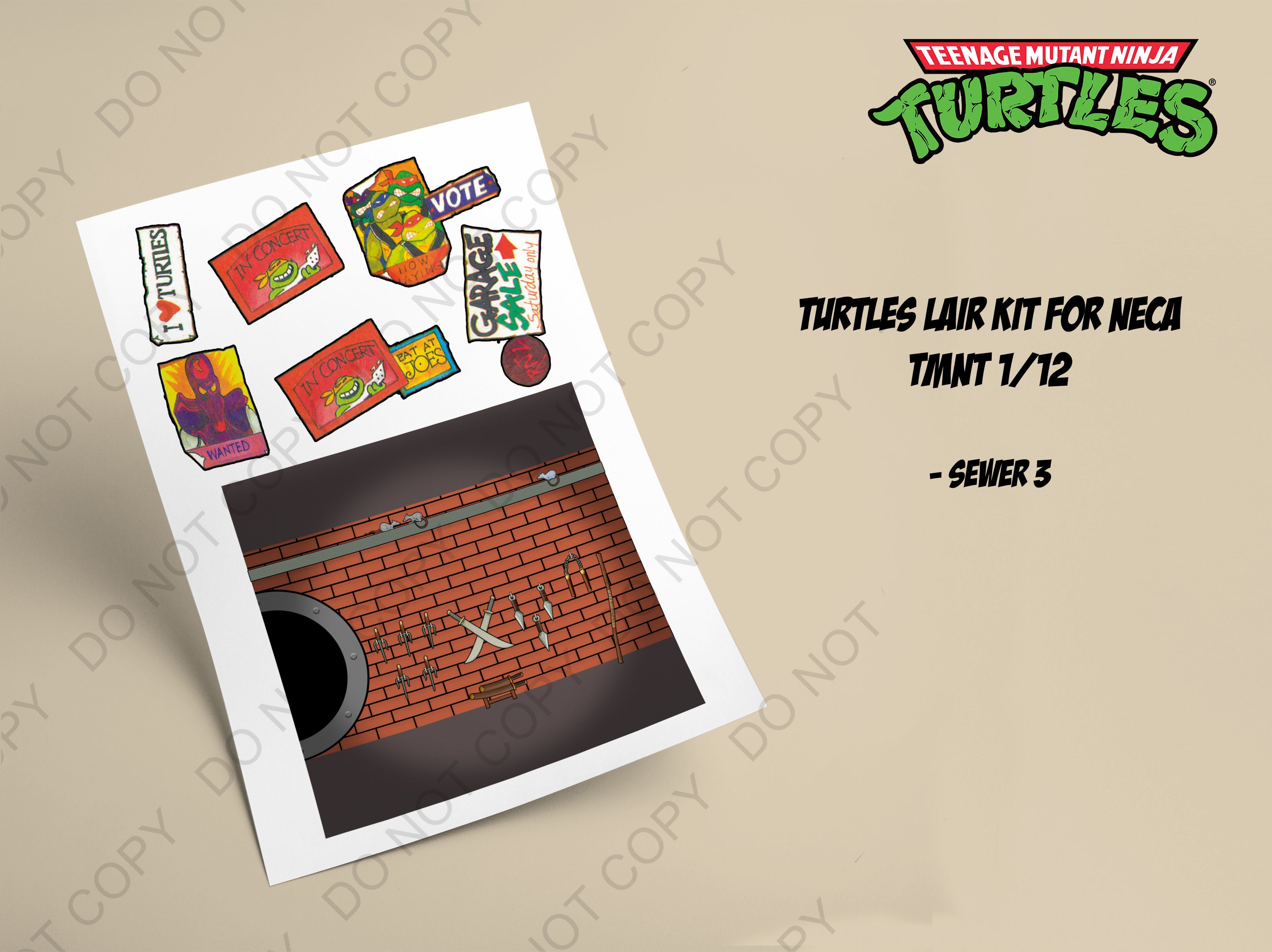 Turtles Lair Kit for Neca Teenage Mutant Ninja Turtles 1/12 - Etsy