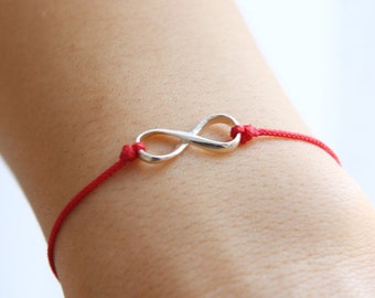 Red Infinity Bracelet - Etsy