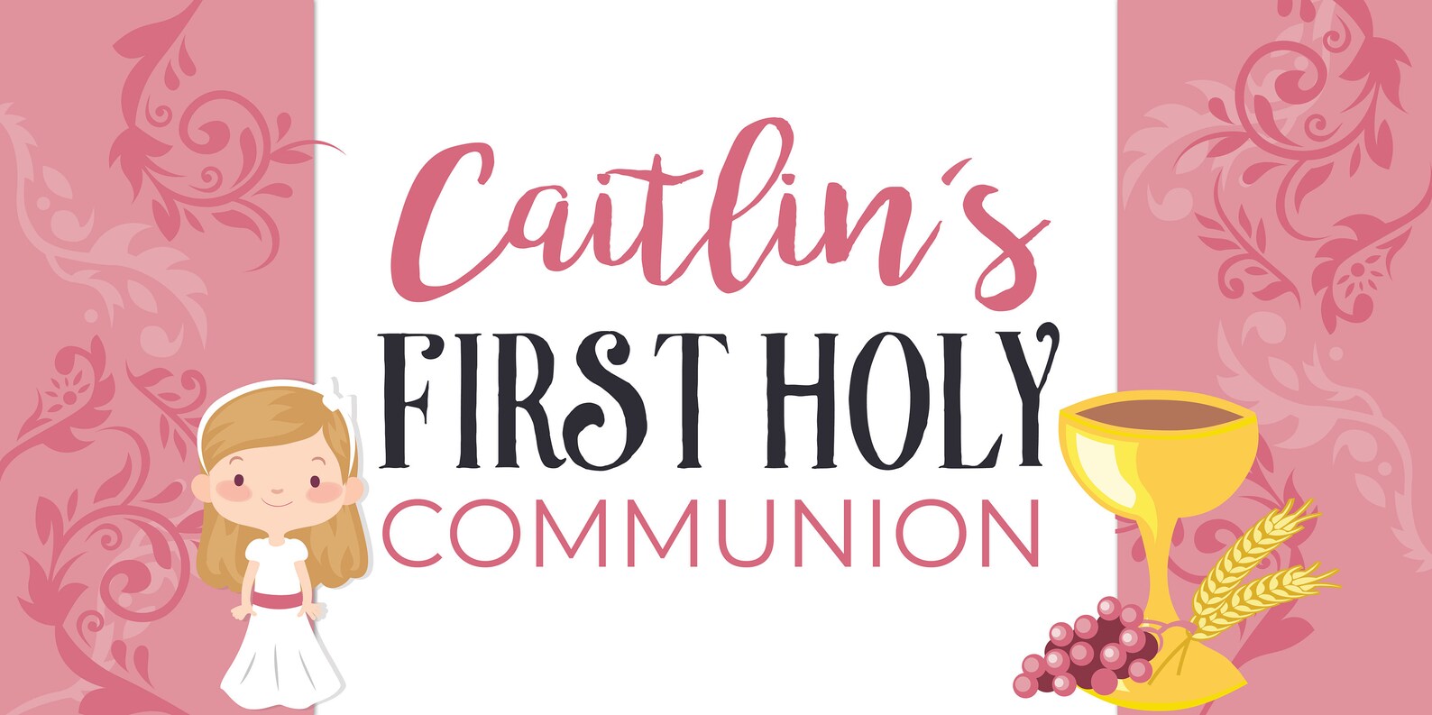 Personalised First Holy Communion Banner Custom First Holy | Etsy
