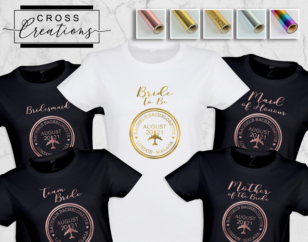 Airplane Hen Party T-shirt - Abroad Bachelorette T-shirt | Team Bride ...