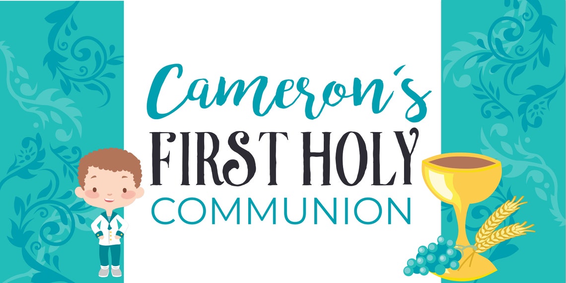 Personalised First Holy Communion Banner Custom First Holy | Etsy