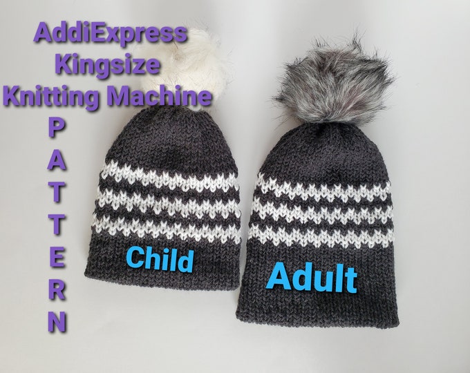 Baby Turban Addi Knitting Machine PATTERN / Newborn Hat Knit Machine ...