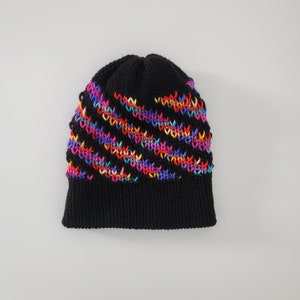 Fair Isle Swirl Hat Machine Knit Pattern for 48 Needles | Mommy and Me ...