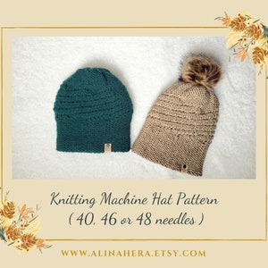 Machine Knit Pattern! Addi Spiral Hat Machine Knit Pattern/ Knitting ...