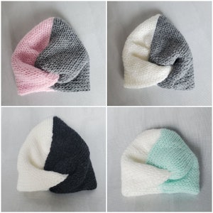 Baby Turban Addi Knitting Machine PATTERN / Newborn Hat Knit Machine ...