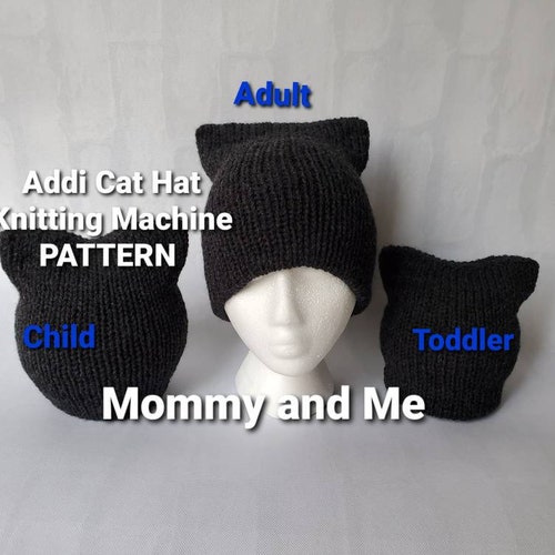 Addi Cat Hat Machine Knit Pattern Sentro Machine Knitting - Etsy