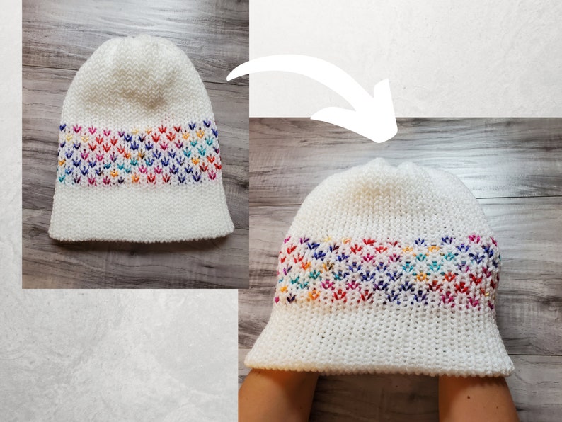 Addi Little Hearts Hat Machine Knit PATTERN Adult Child | Etsy