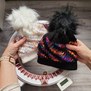 Fair Isle Swirl Hat Machine Knit Pattern for 48 Needles | Mommy and Me ...