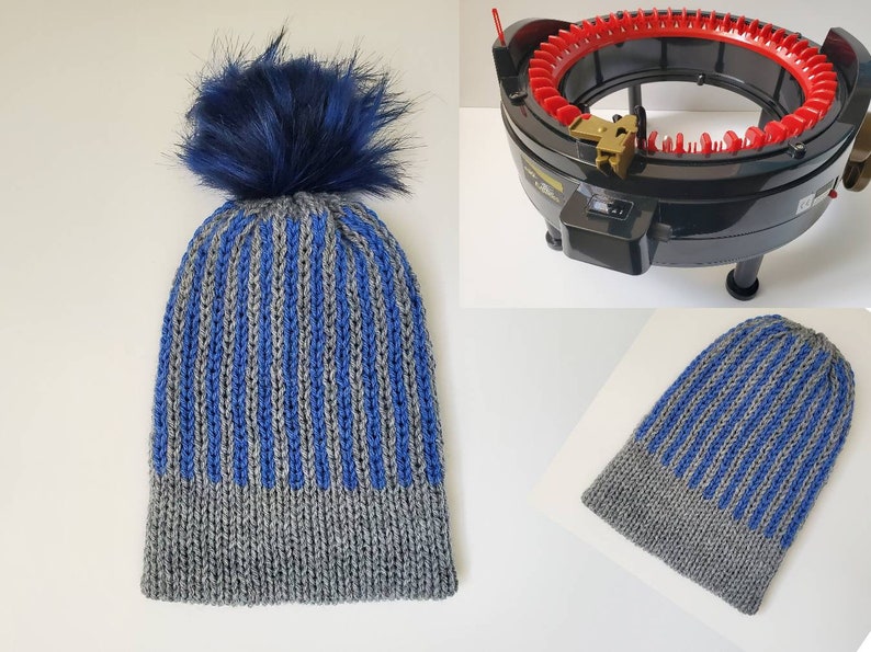 Addi Olympic Hat Machine Knit PATTERN for 40, 46 and 48 Needles| Mommy ...