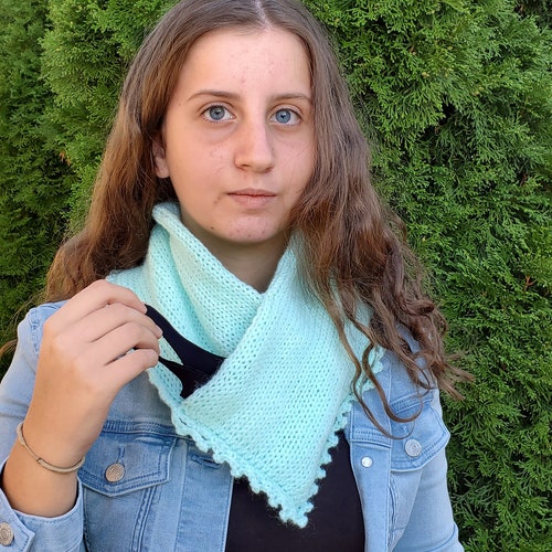 Neck Warmer Machine Knit Pattern Addi Mask Pocket Neckwarmer | Etsy