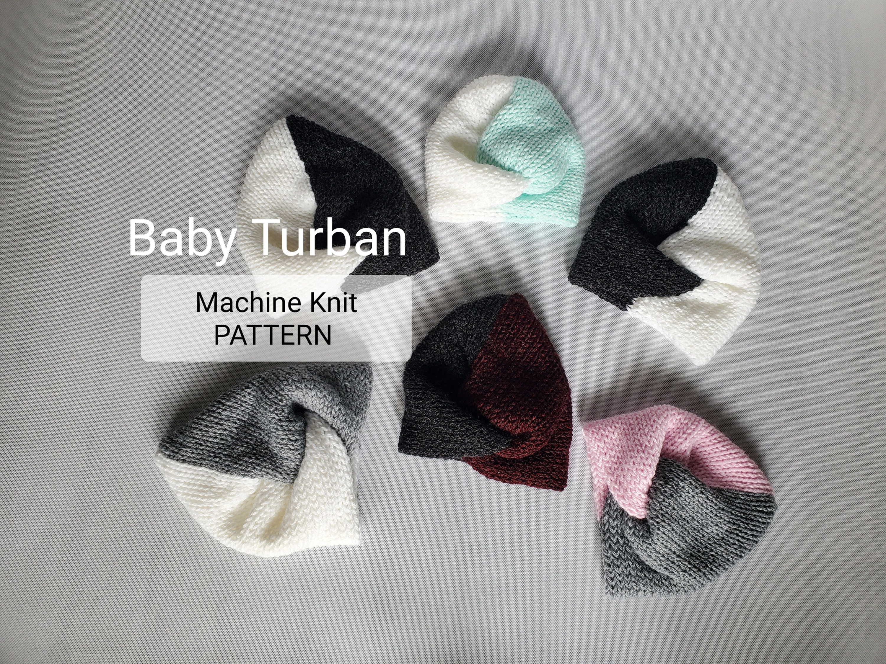 Baby Turban Addi Knitting Machine PATTERN / Newborn Hat Knit - Etsy UK