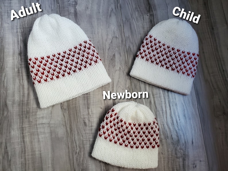 Addi Little Hearts Hat Machine Knit PATTERN Adult Child | Etsy