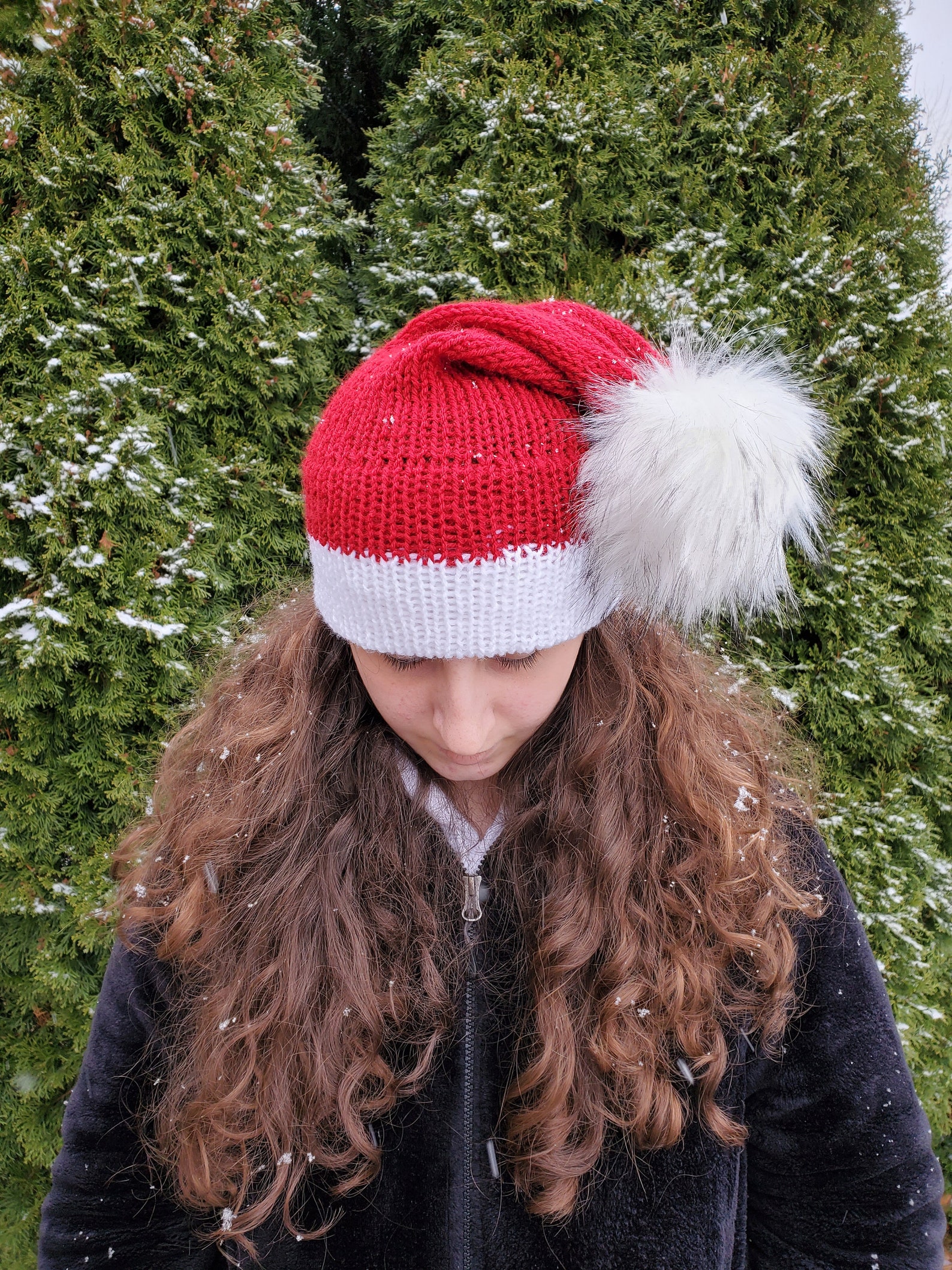 Santa Hat Machine Knit PATTERN / Addi Santa Hat Knitting Machine ...