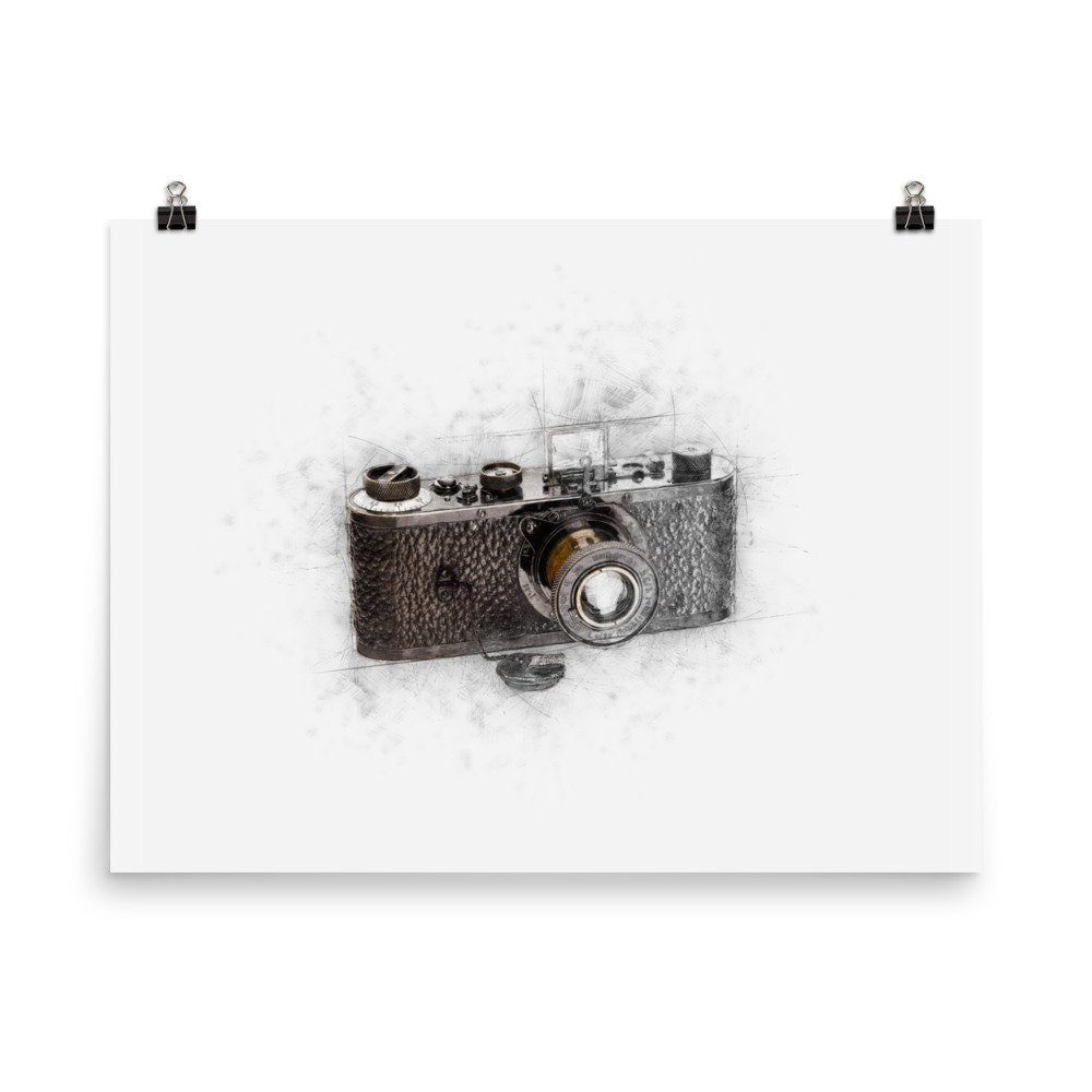 Retro Leica Camera Drawing Poster Print | Leica 0-series No. 122 - Etsy