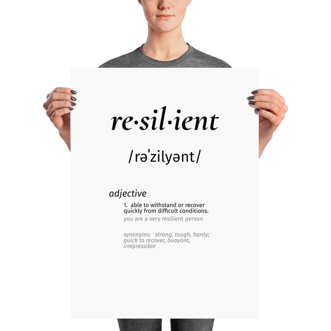 Resilient Word Definition Art Poster - Etsy