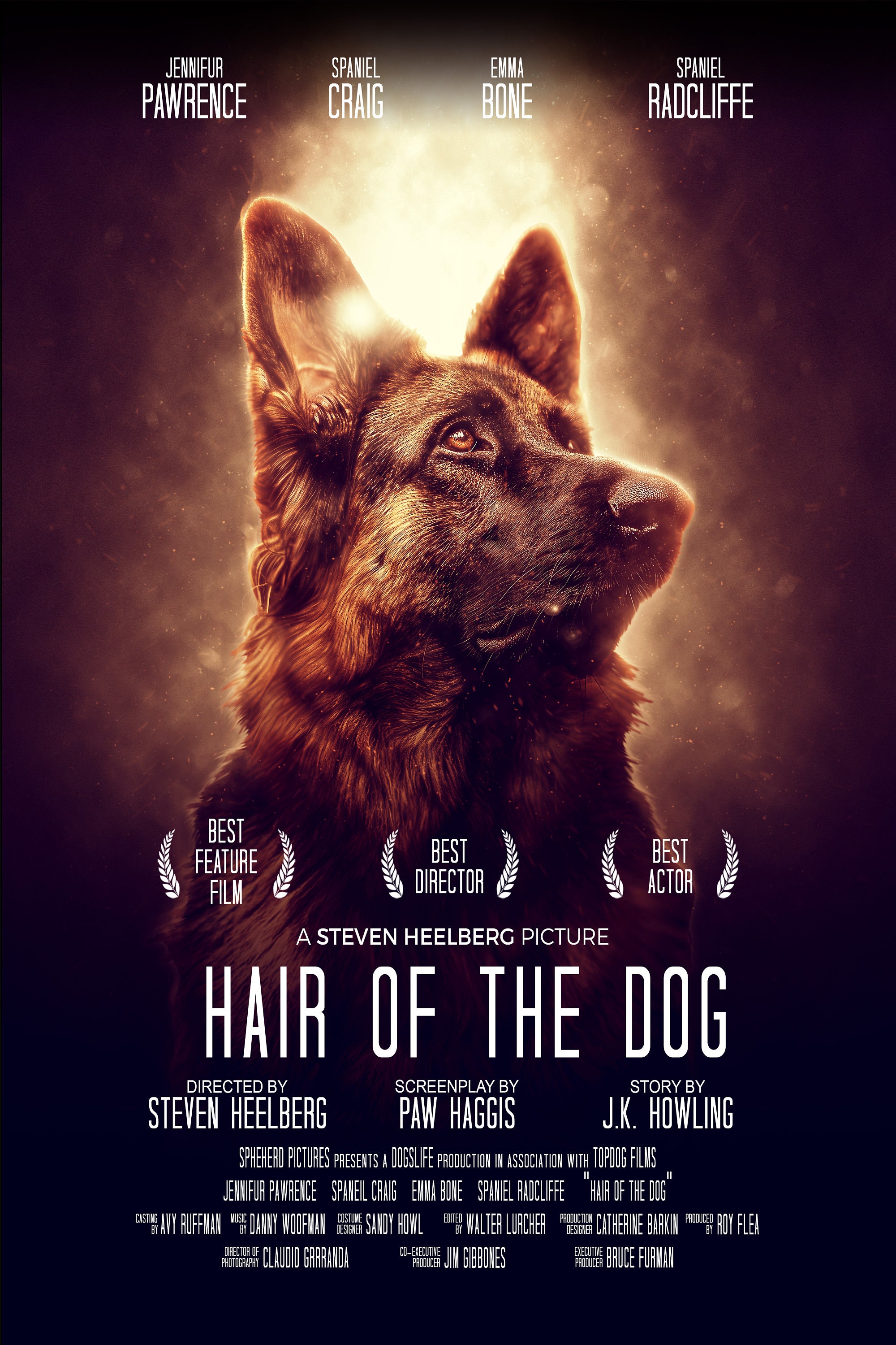 PERSONALIZED Dog Movie Poster Gift | German Shepherd, GSD or Your Dog ...