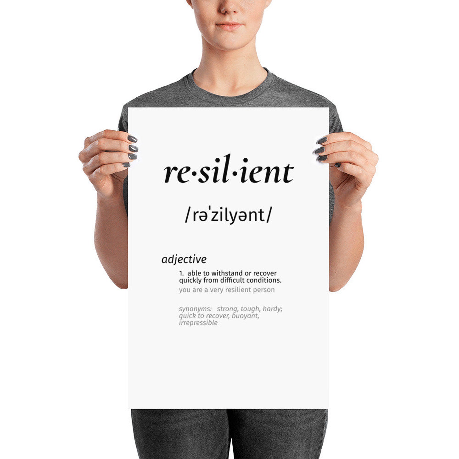 Resilient Word Definition Art Poster - Etsy