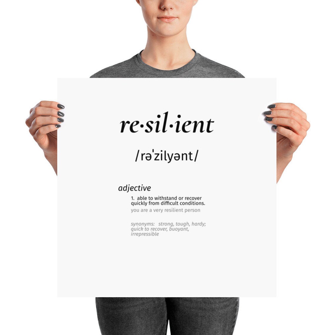 Resilient Word Definition Art Poster - Etsy