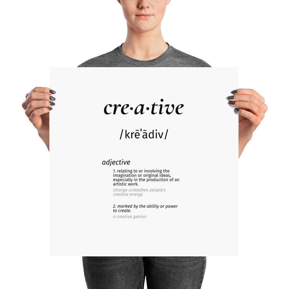 Creative Word Definition Art Print - Etsy