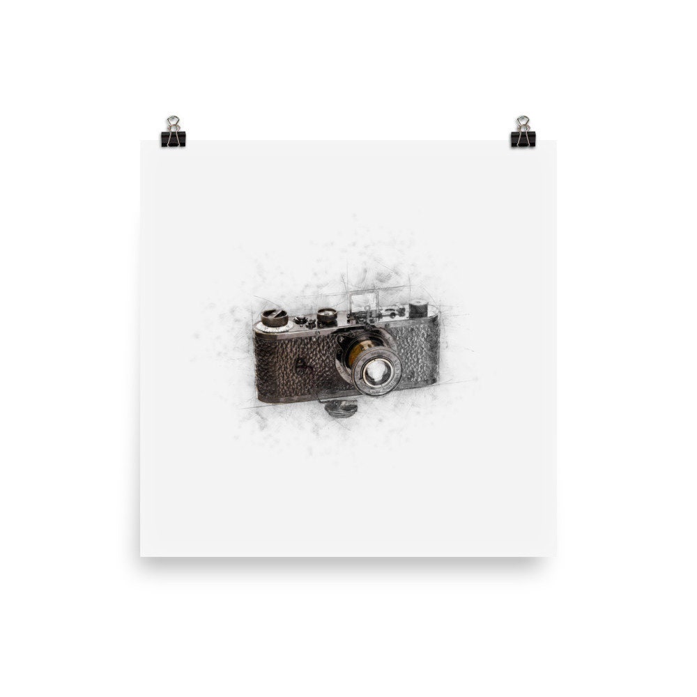Retro Leica Camera Drawing Poster Print | Leica 0-series No. 122 - Etsy