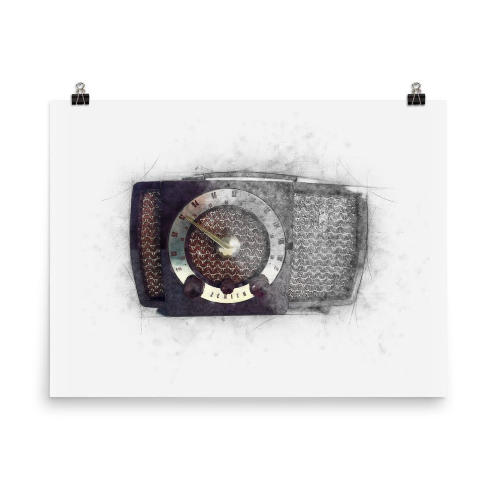 Retro Radio Poster Print | 1950s Zenith Radio | Vintage - Etsy