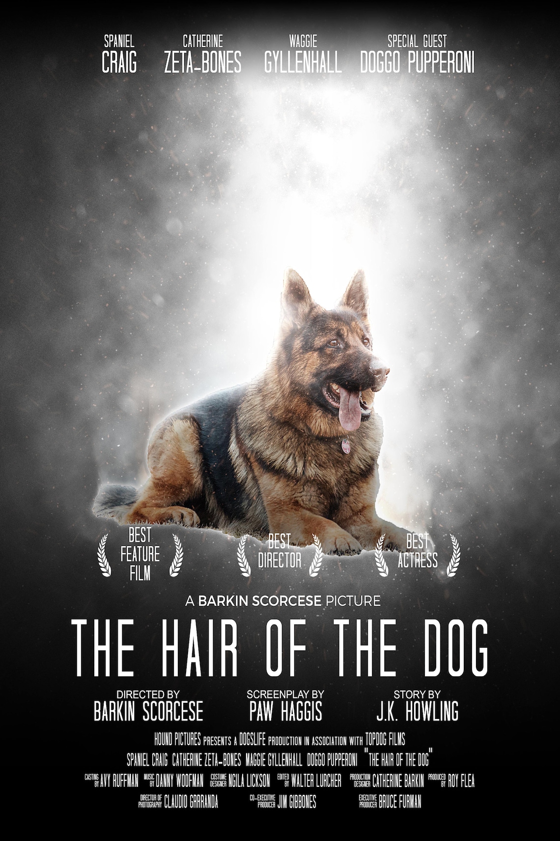 CUSTOM Movie Poster Print Your Dog or Pet as a Movie Hero 24x36 or ...
