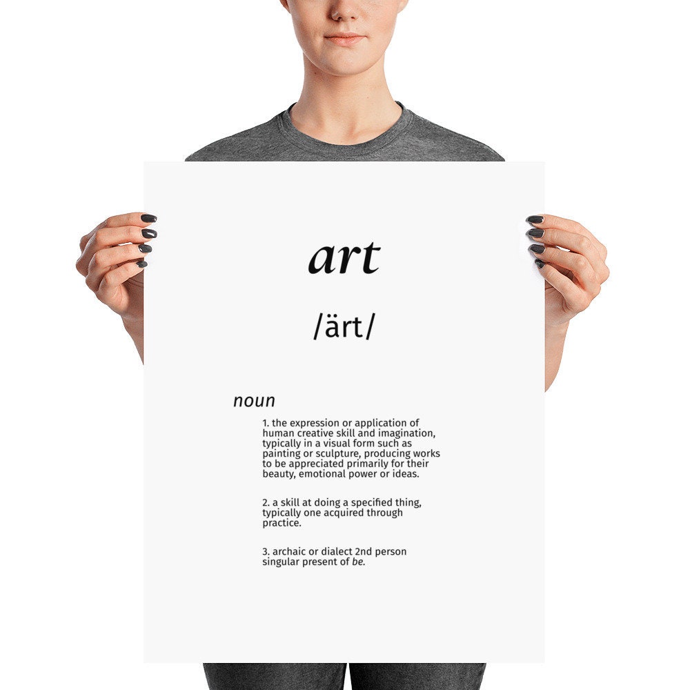 Art Word Definition Poster Print Wall Decor | Etsy