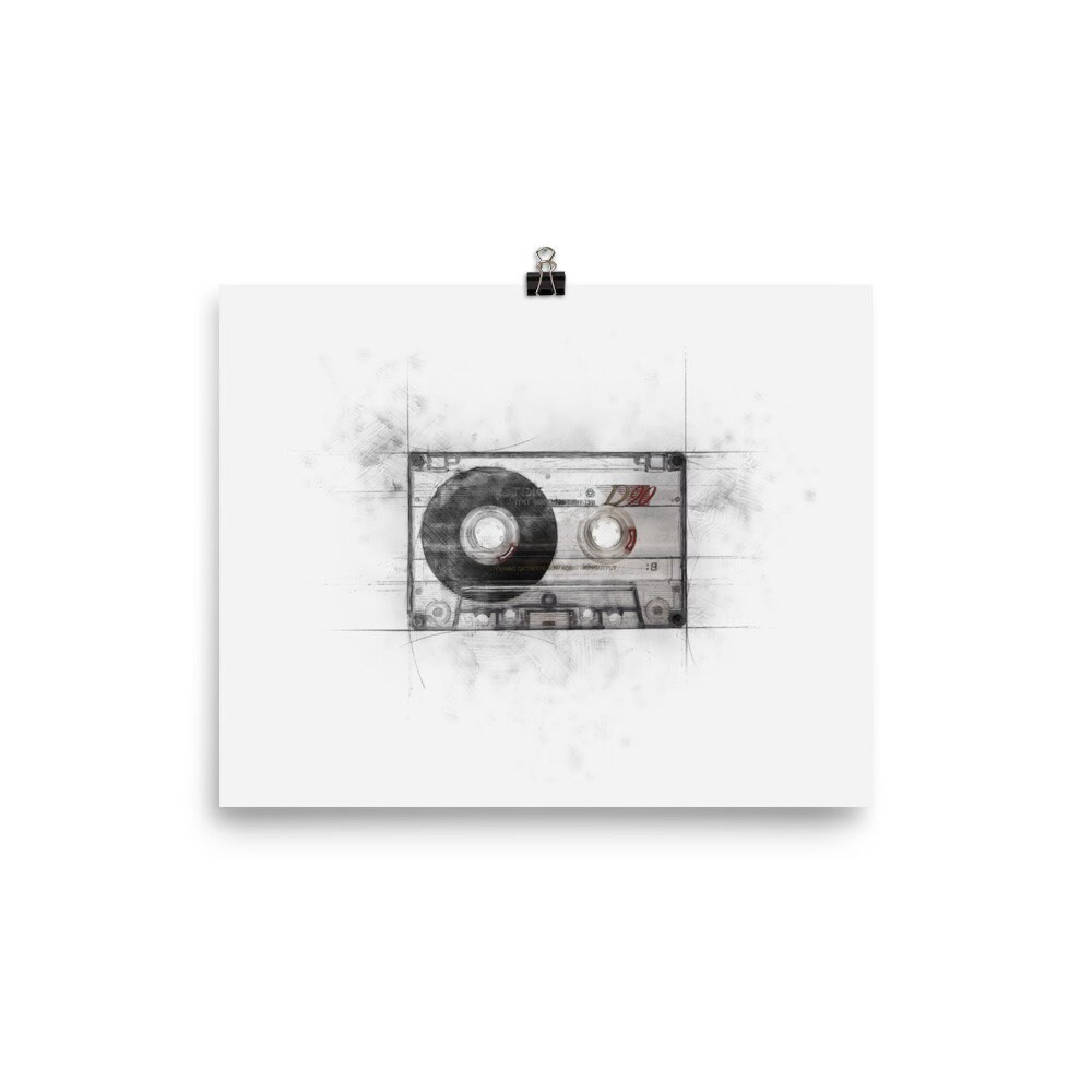 Audio Cassette Poster Print Retro Music Print - Etsy UK
