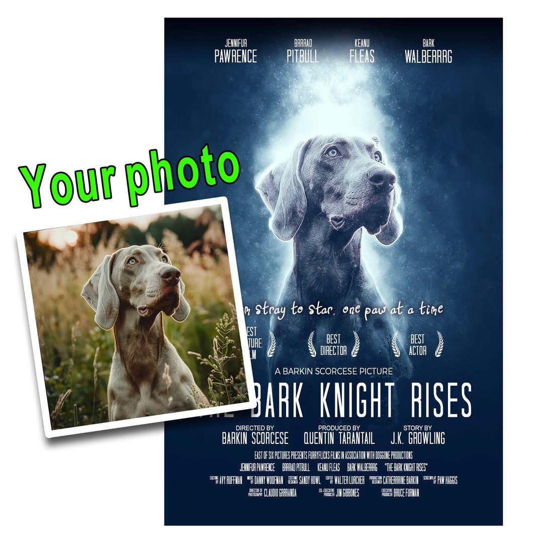 Personalized Dog Movie Poster Printable, Customized Pet Gift, Pet ...