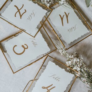 Gold Frame Table Numbers: Hand-lettered Wedding Signs - Etsy