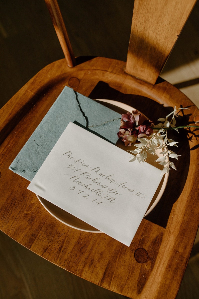 Envelope Addressing in Hand Calligraphy Service Handmade - Etsy
