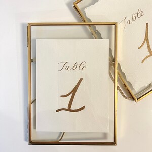 Gold Frame Table Numbers: Hand-lettered Wedding Signs - Etsy