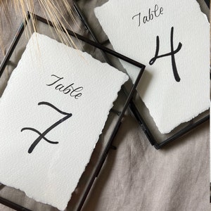 Black Frame Table Numbers, Framed Table Numbers, Personalized Table ...