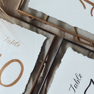 Black Frame Table Numbers, Framed Table Numbers, Personalized Table ...