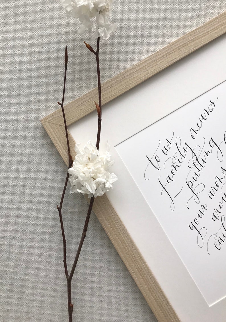 Calligraphy Wall Art [frame Included] - Etsy