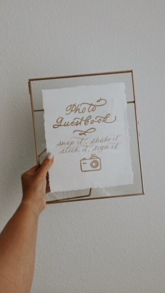 Gold Frame Guest Book Sign Framed Sign Personalized Sign - Etsy